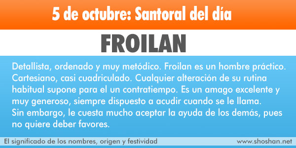 El significado, origen y festividad del nombre de Froilan